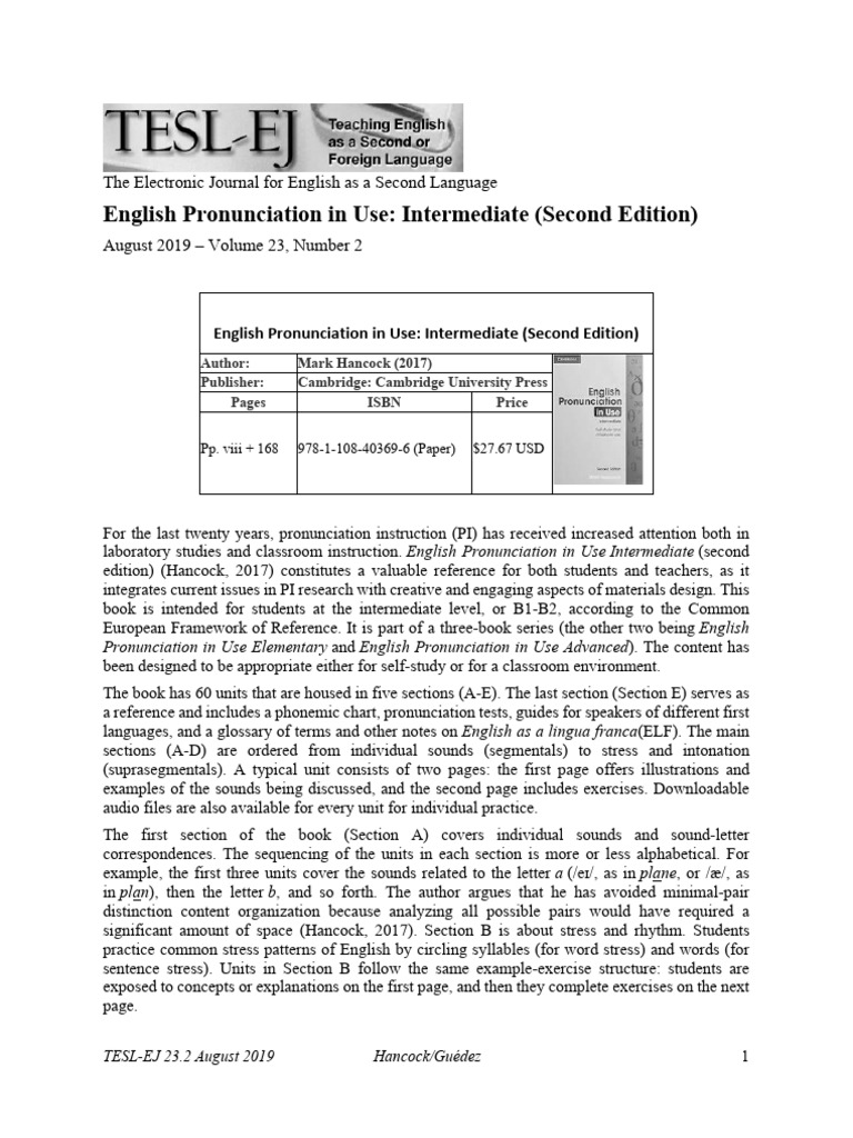 English Pronunciation in Use: Intermediate (Second Edition) : The ...