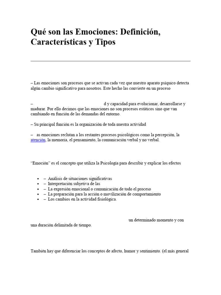 Qué Son Las Emociones | PDF