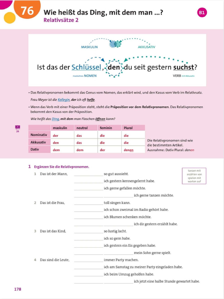 Relativsatz 2 - Akk Und Dativ | PDF