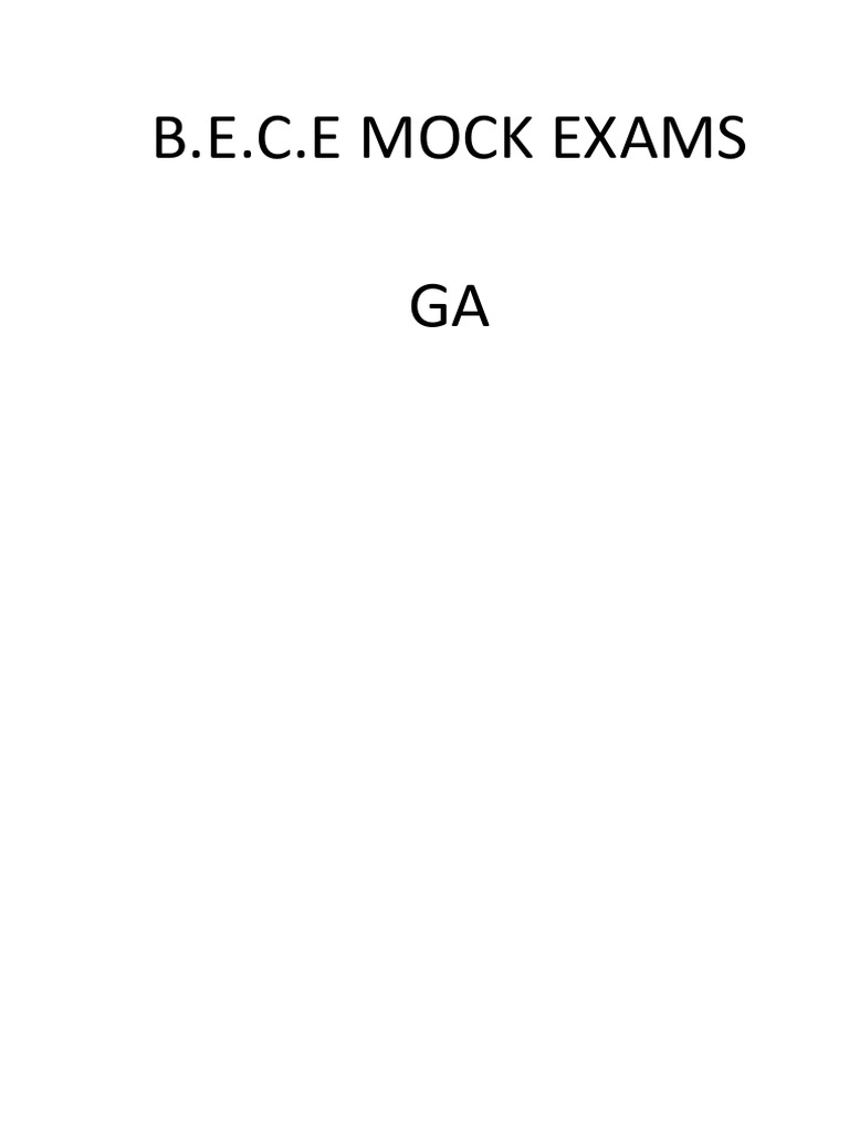 GA Mock 1 2024 | PDF