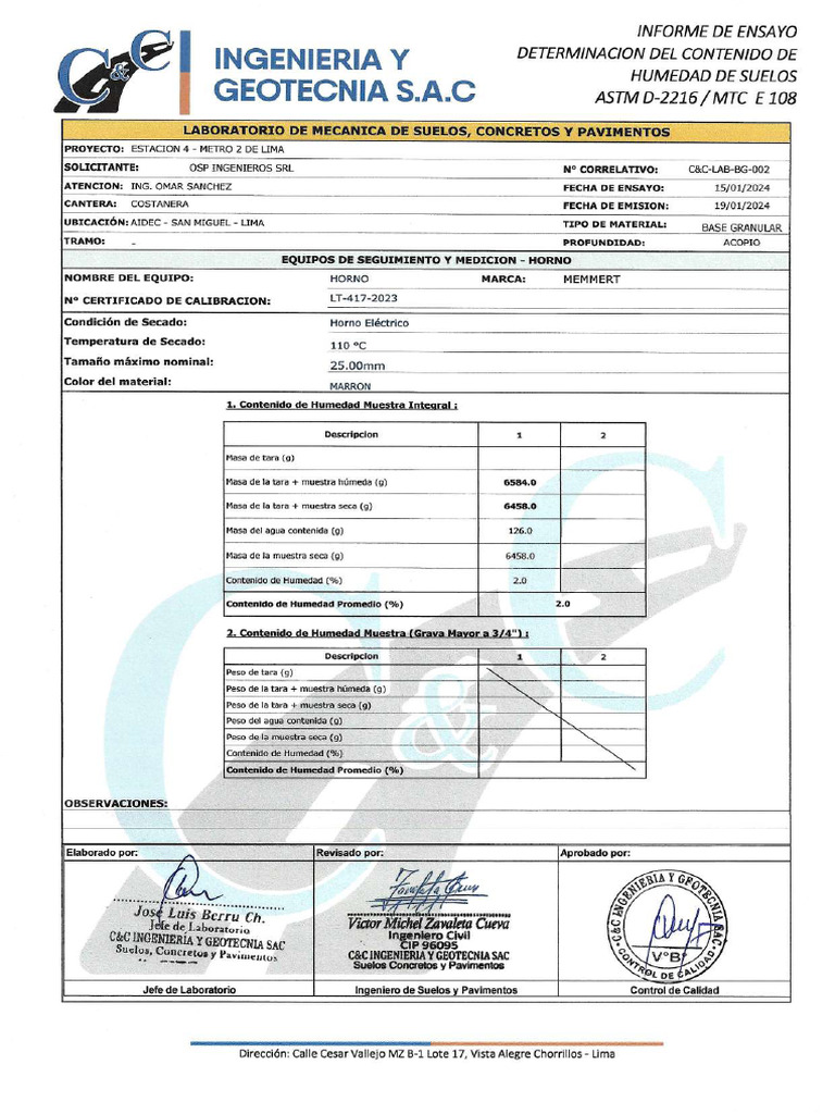 Ensayos Base Granular Costanera Compressed | PDF