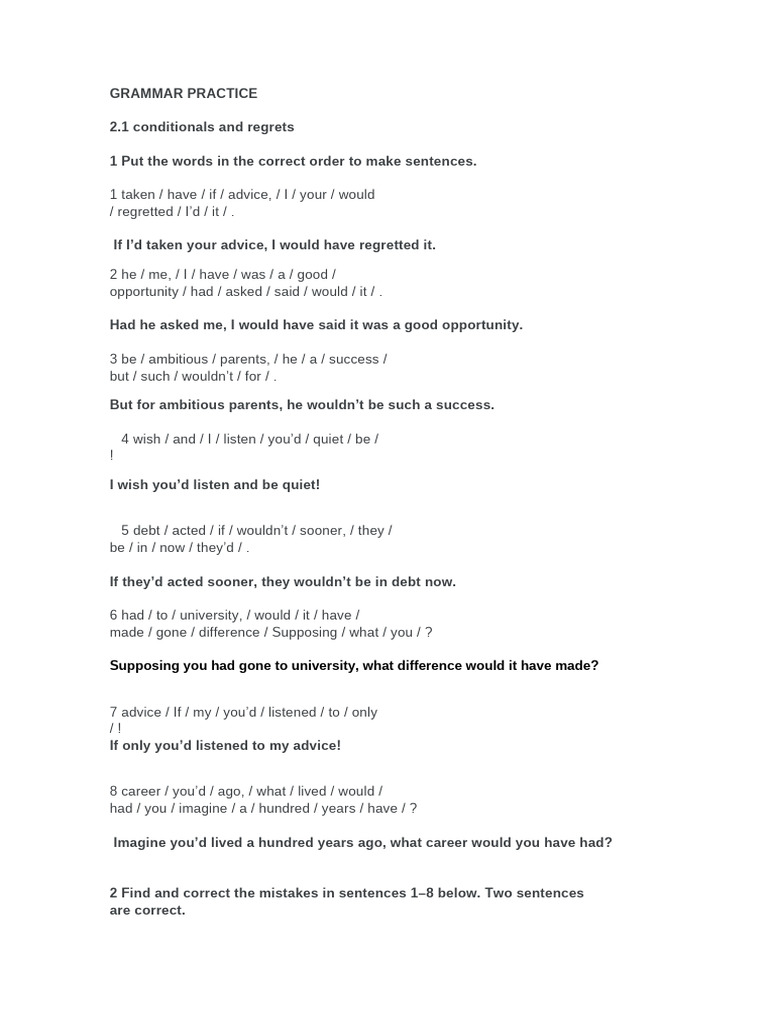 Grammar Practice | PDF