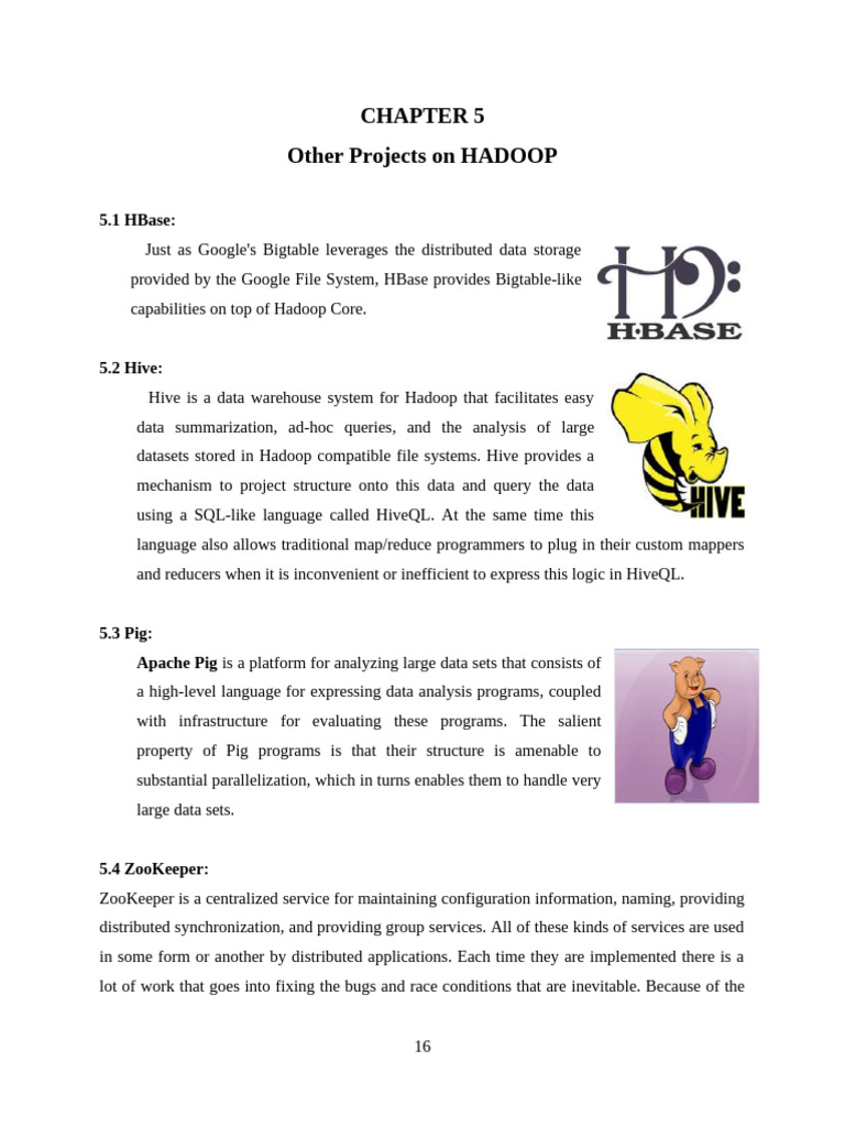 Hadoop Projects: HBase, Hive, Pig, ZooKeeper | PDF | Computers