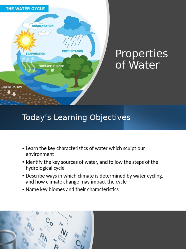 Week 1 - Properties of Water | PDF