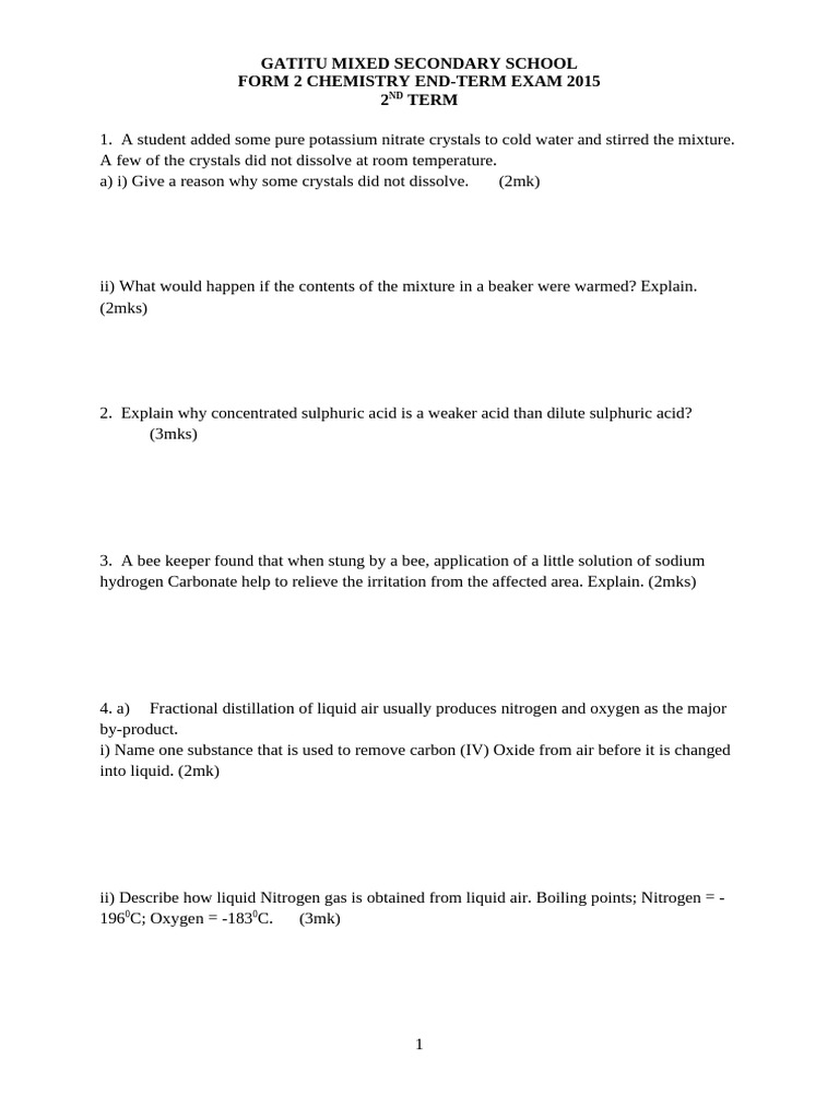 Chem f2t2 18082021 001 | PDF