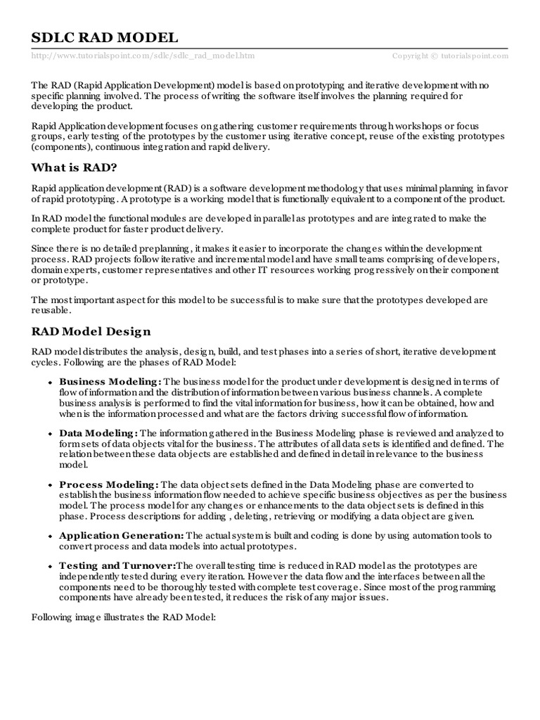 Sdlc Rad Model | PDF