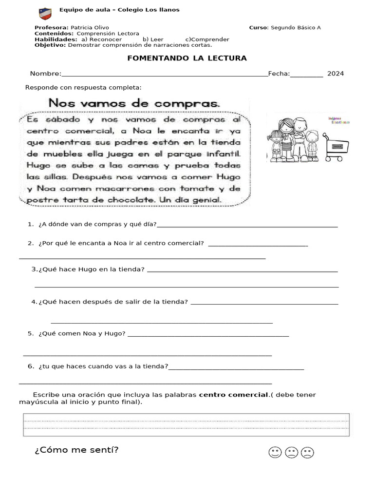 Nos Vamos de Compras. | PDF