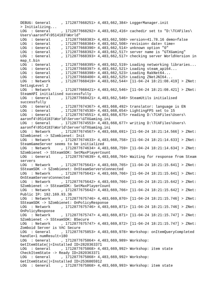 Server Console | PDF