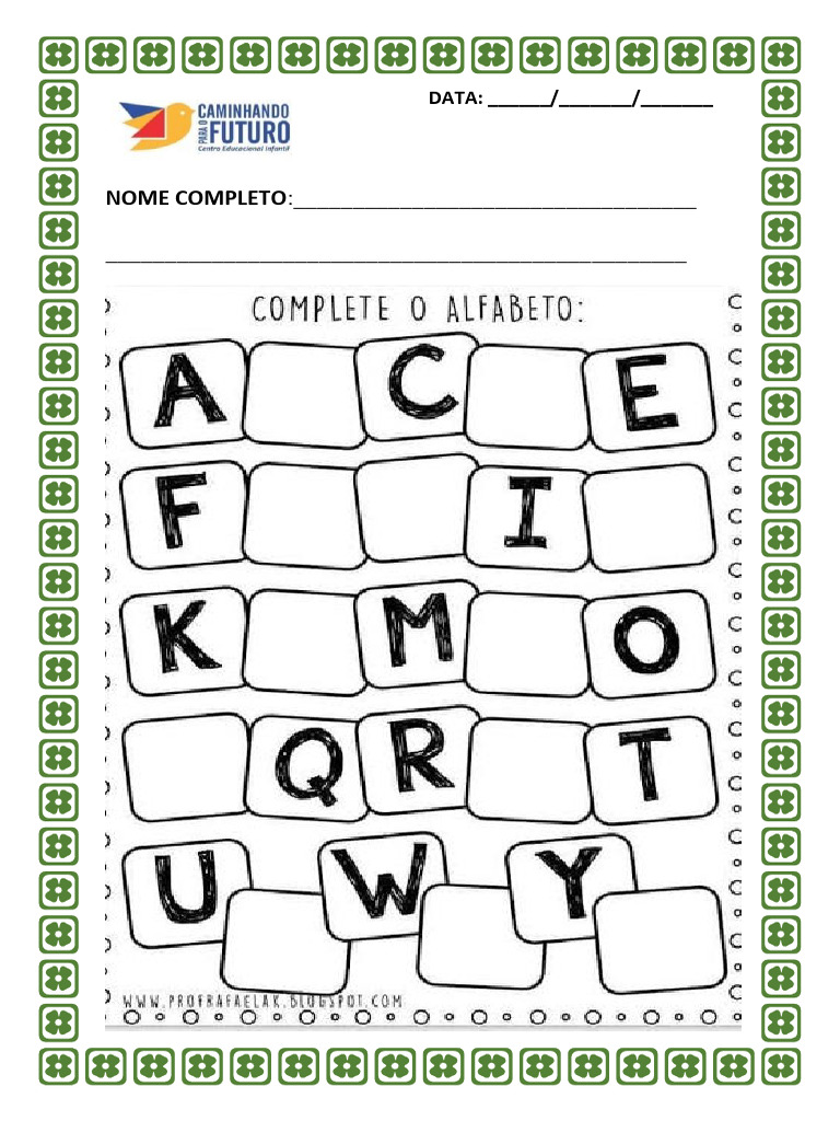 Atividades para Dever de Casa Educação Infantil | PDF