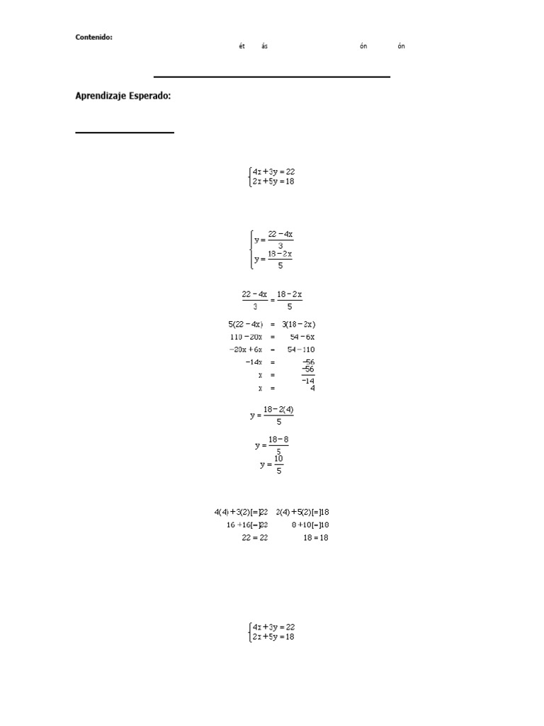 S32 Metodos Sist Ecuac FICHA | PDF