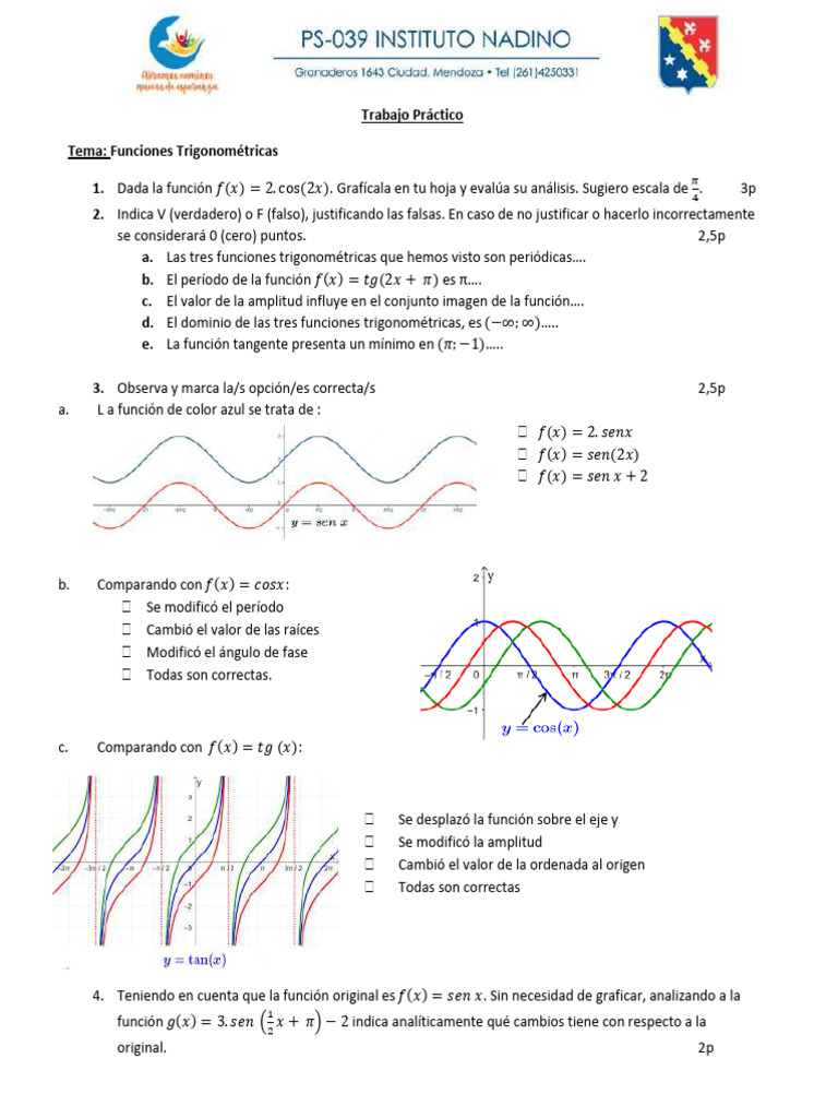 Tp Funciones Trigonomtricas | PDF