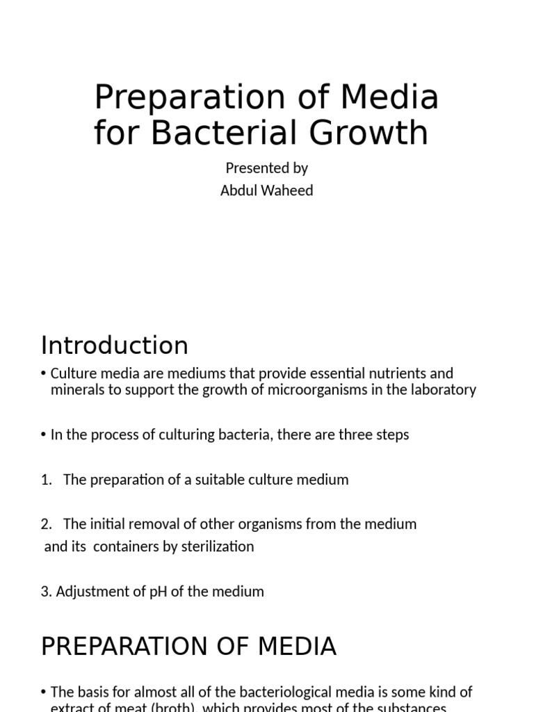 11.Media preparation (1) | PDF