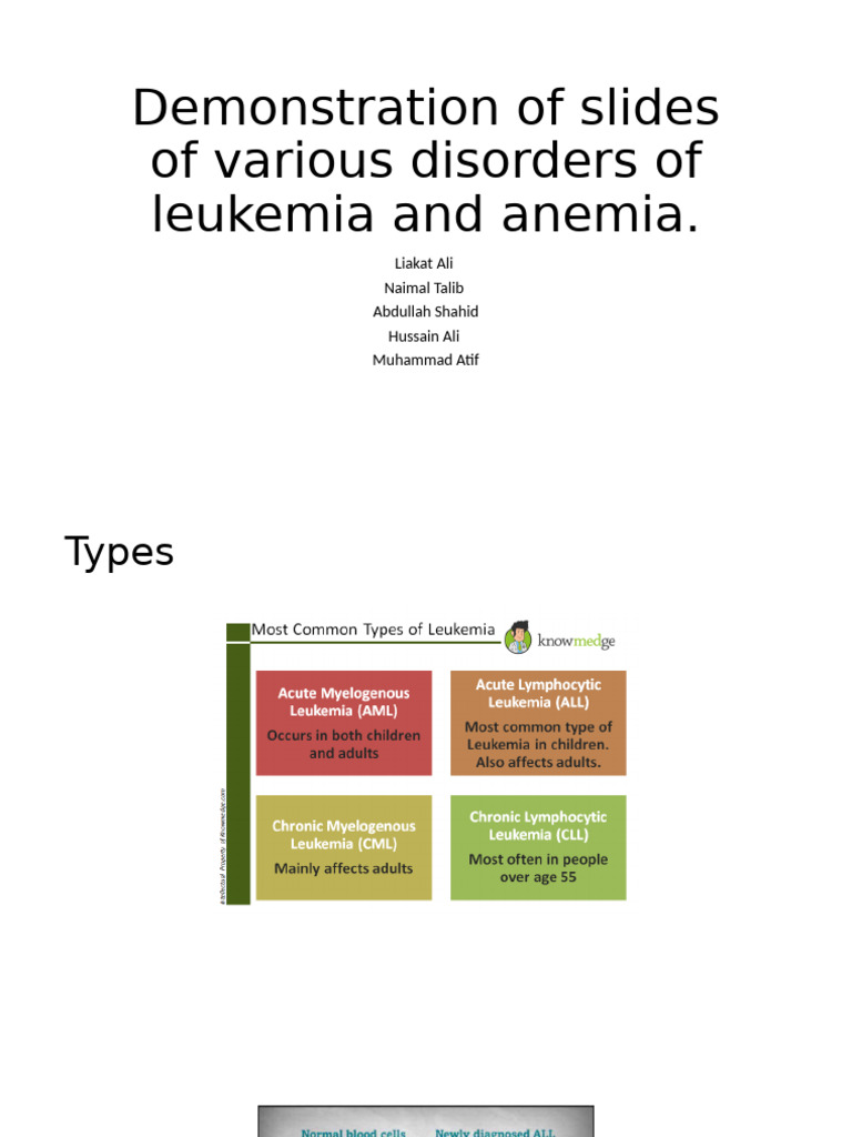 9.demonstration of Slides of Various Disorders of Leukemia | PDF