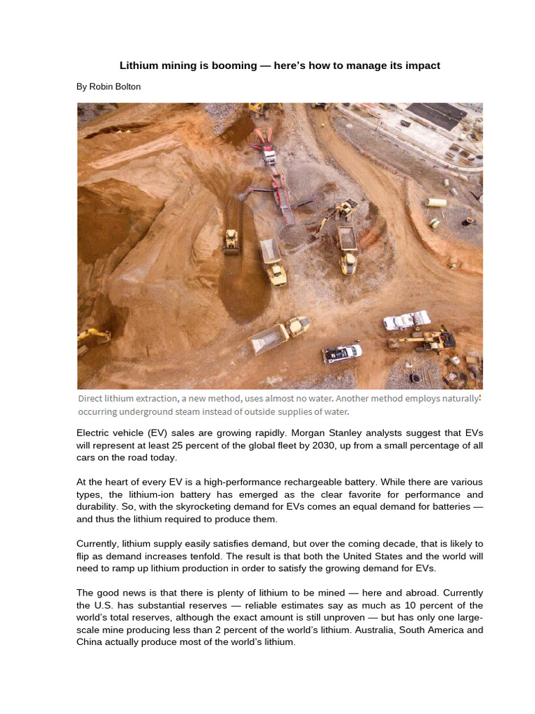 Lithium mining | PDF