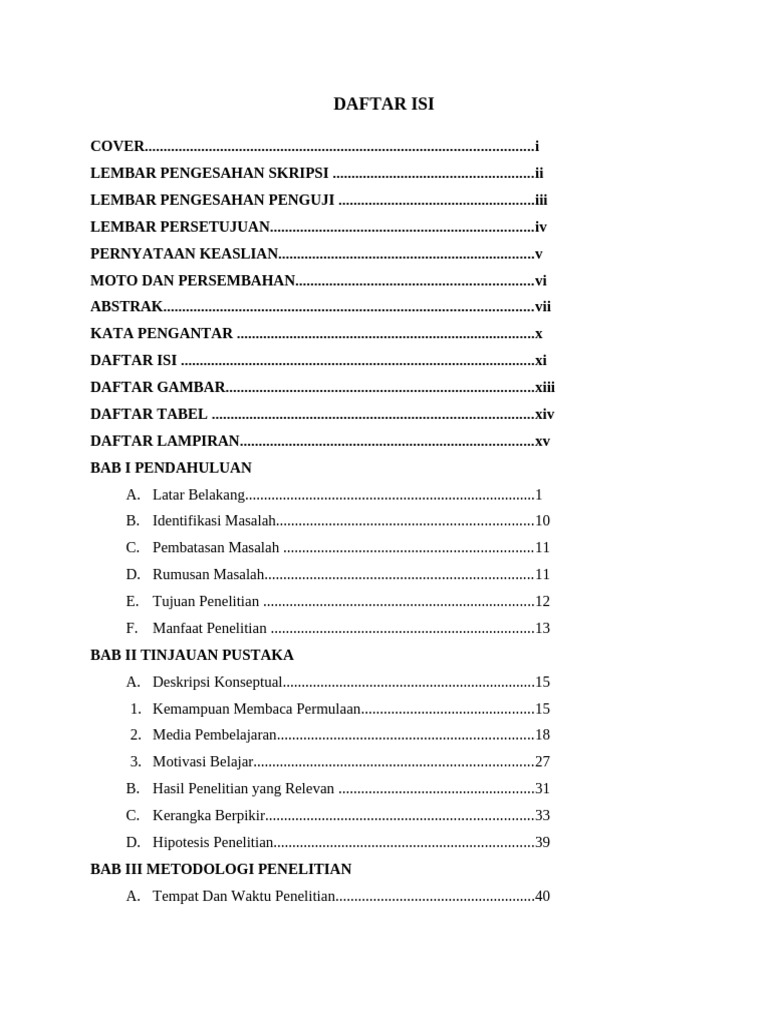 Daftar Isi | PDF