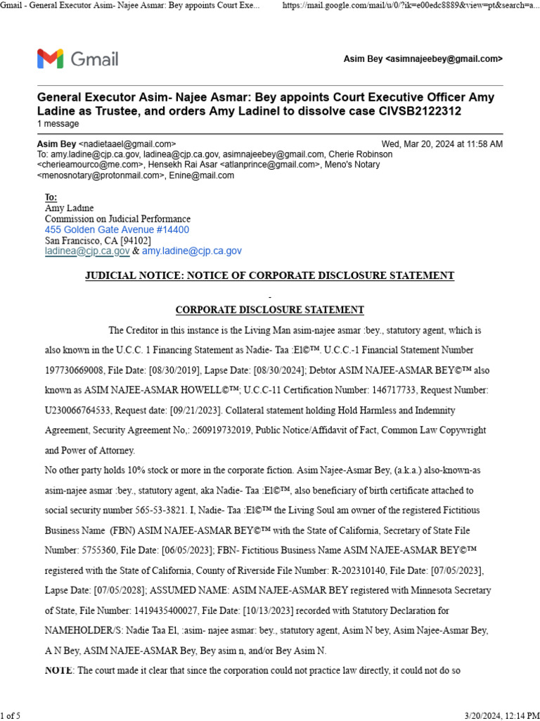 General Executor Asim-Najee Asmar: Bey Appoints Court Executive Officer ...