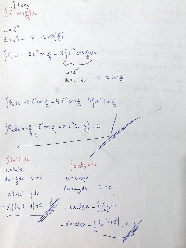Ejercicios de Integrales Resueltos | PDF