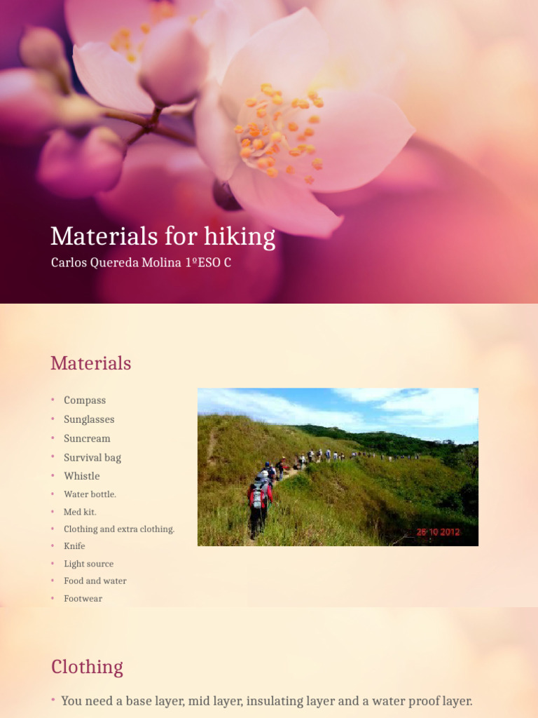 Materials For Hiking | PDF