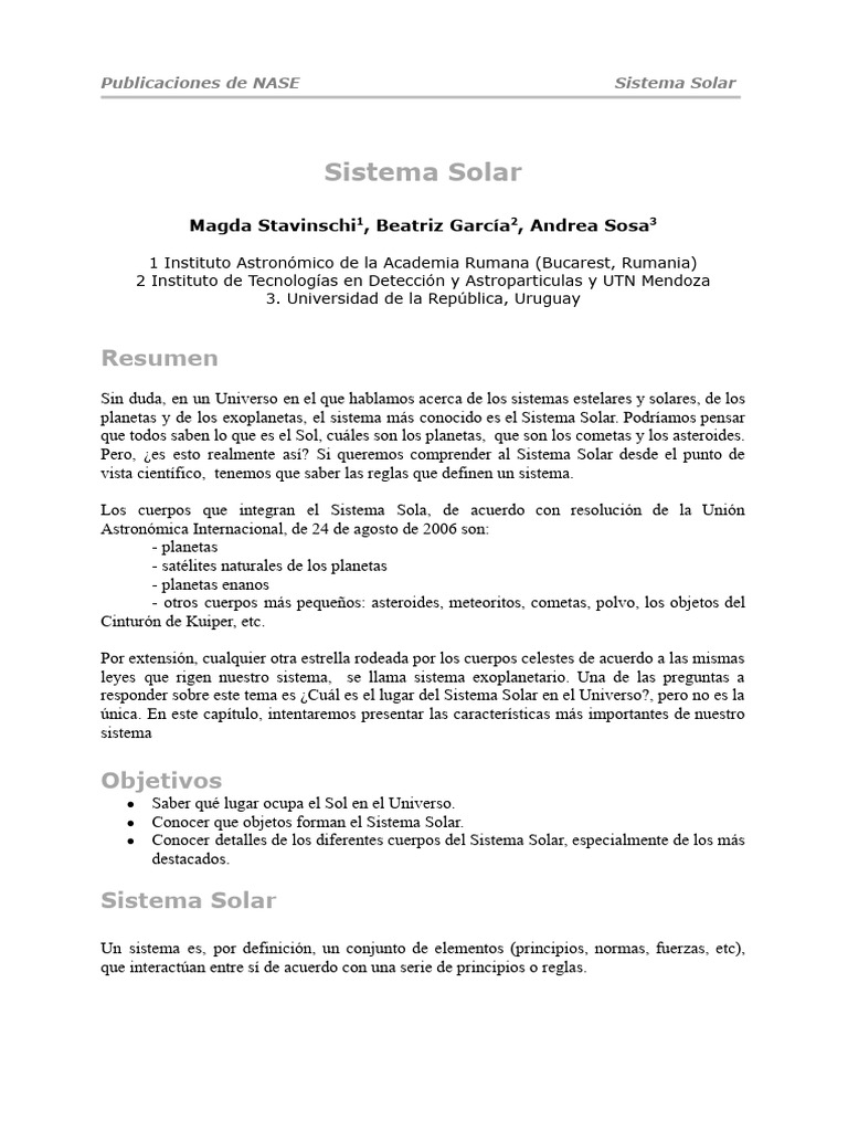 Sistema Solar | PDF