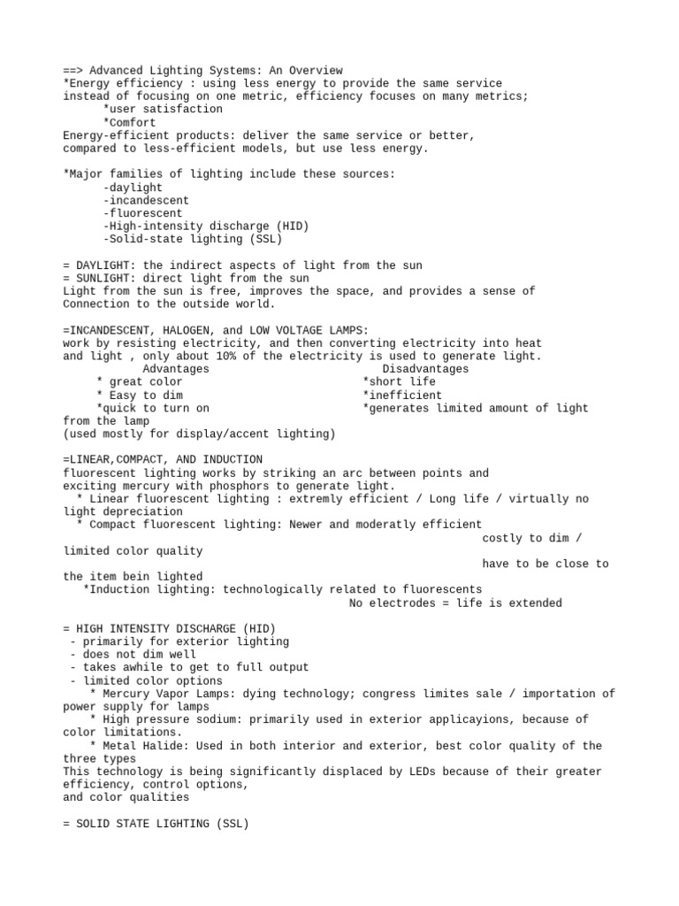 Different Lighting Types | PDF Different Lighting Types | PDF