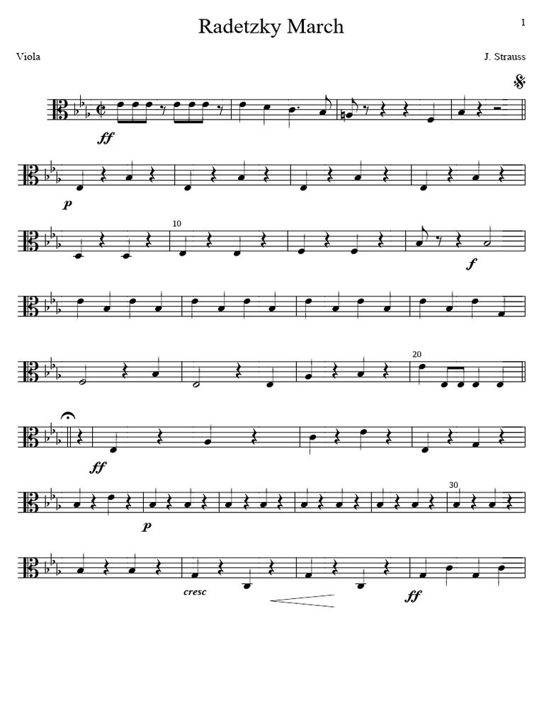 Viola - Radetzky March | PDF