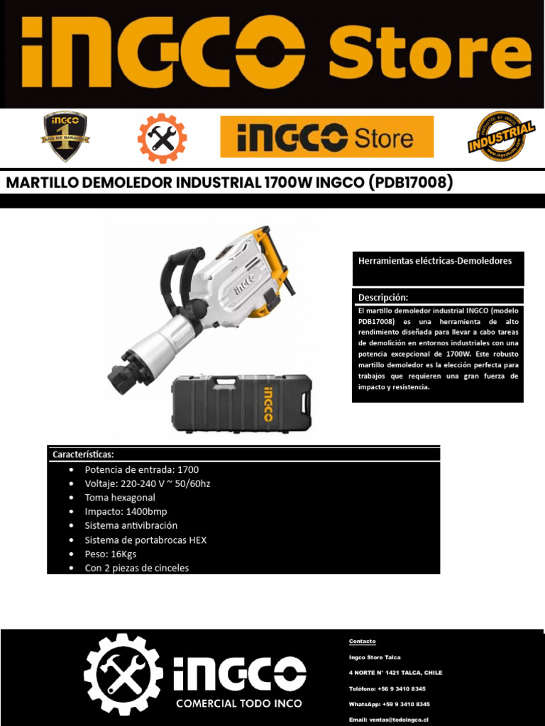 Ingco PDB17008 | PDF