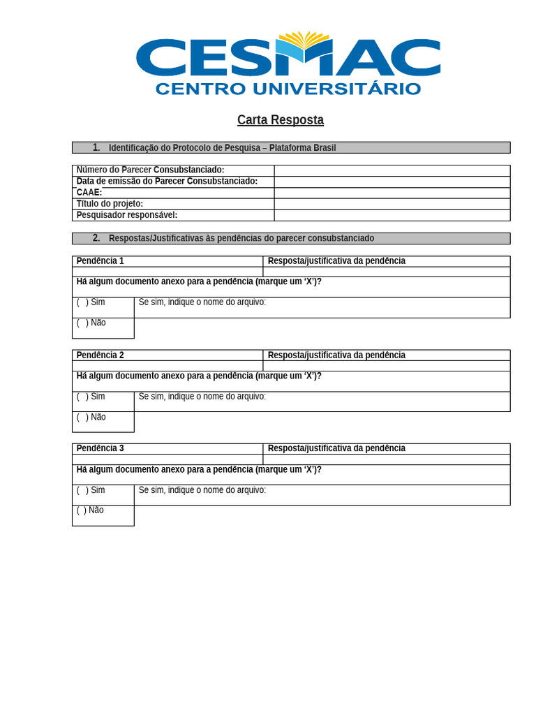 Carta Resposta | PDF