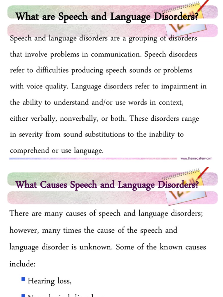 Speech and Language Disorders | PDF