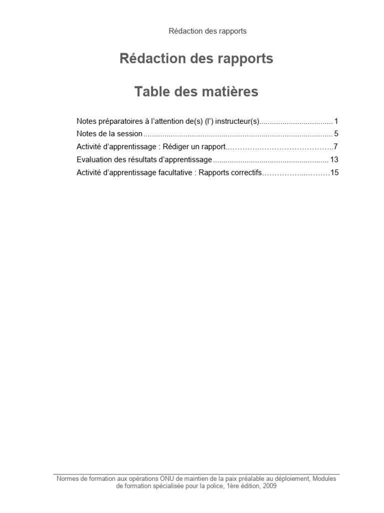 STM Redaction Des Rapports | PDF