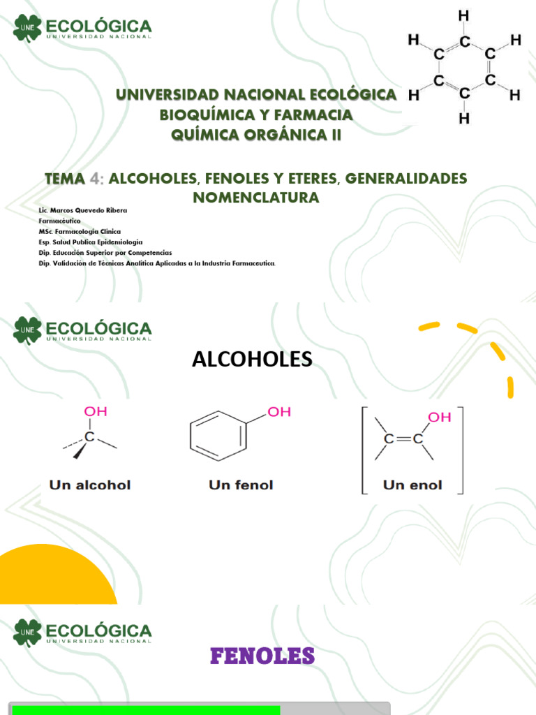 Tema 4 Alcoholes, Fenoles y Eteres, Nomenclatura | PDF
