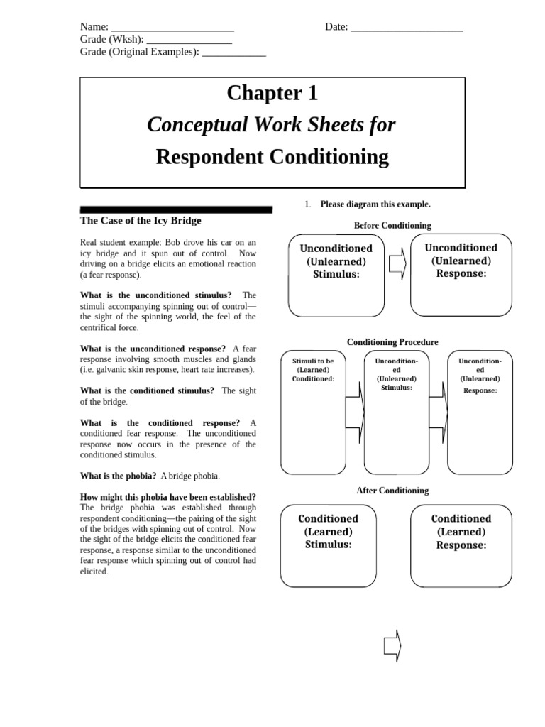 CH 1. HW 8E Respondent Conditioning | PDF | Classical Conditioning | Philosophy