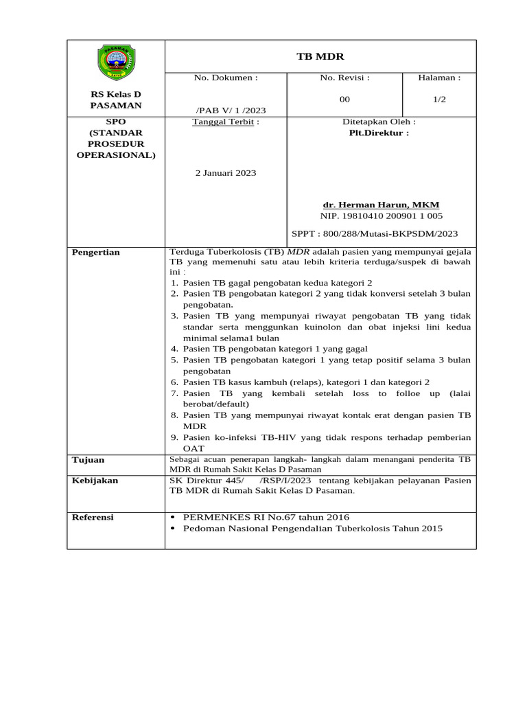 TB MDR FIX | PDF