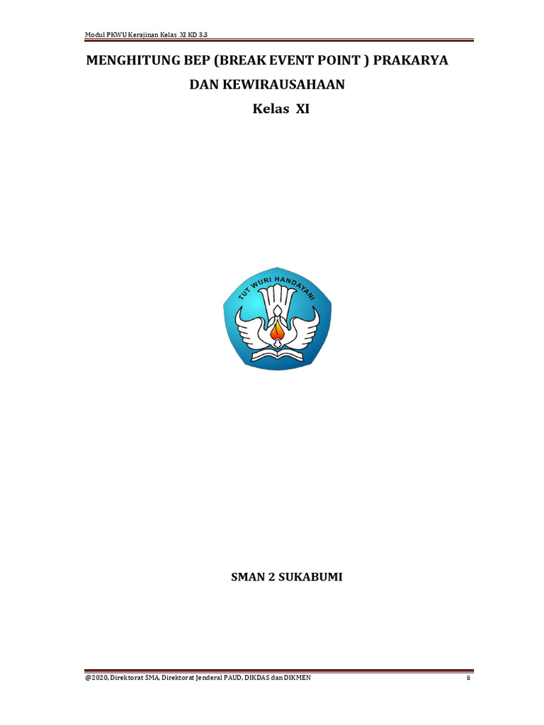 PKWU Kerajinan Kelas 11 KD 3.3 Modul Siswa | PDF