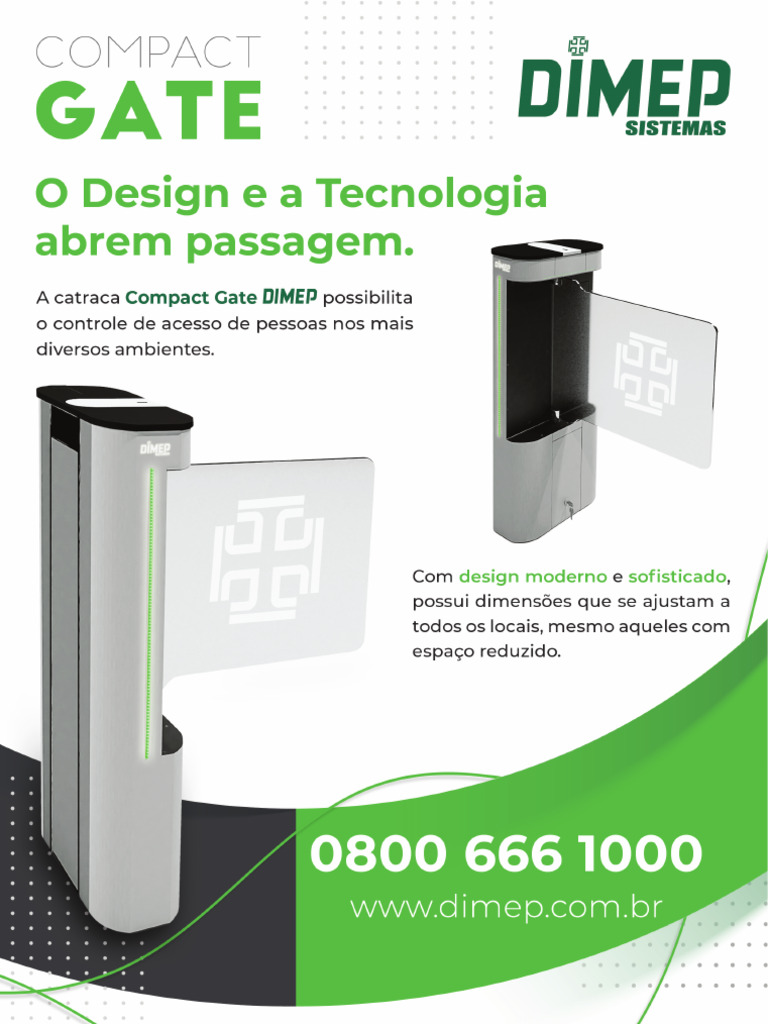 Compact Gate DIMEP: Acesso Seguro e Rápido | PDF