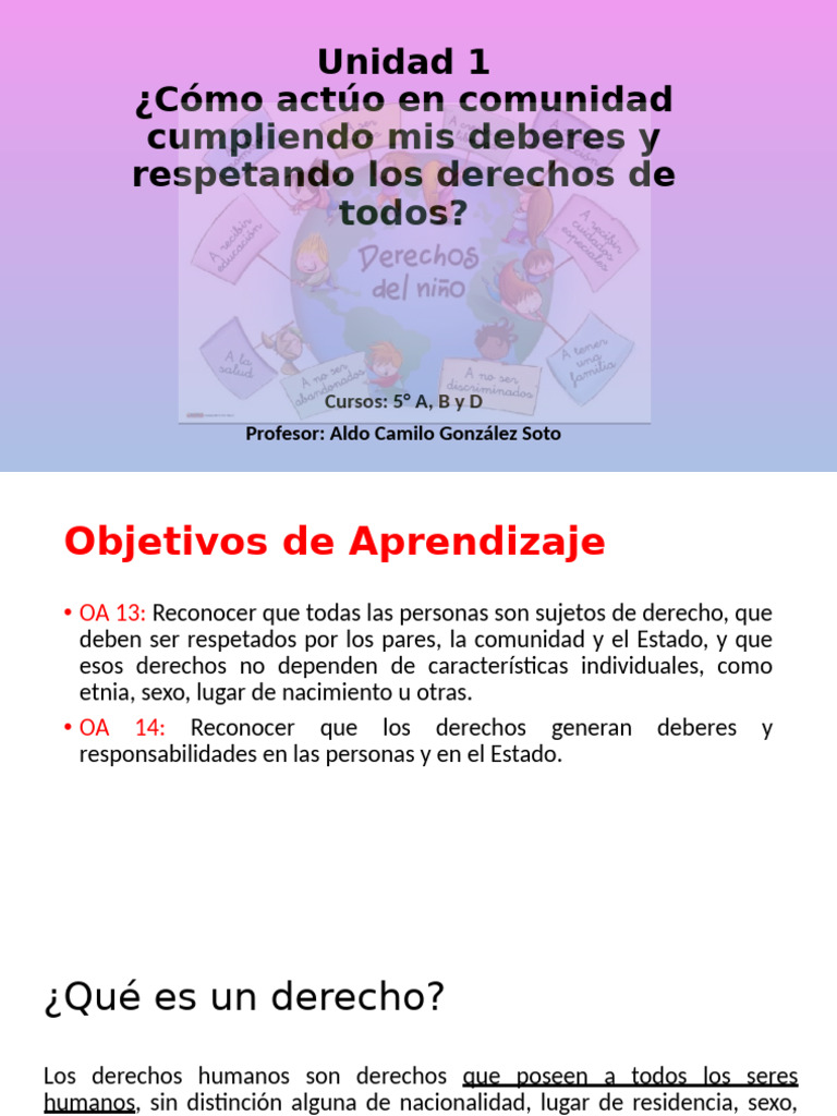 5 Derechos Fundamentales, Diapo 1 I | PDF