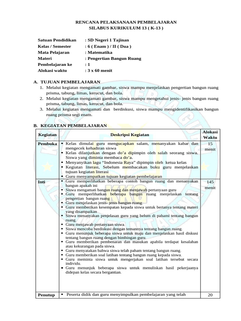 RPP Mat - Kls 6 - 3.4 - PB 1-LAPTOP-I9C7JFTK | PDF