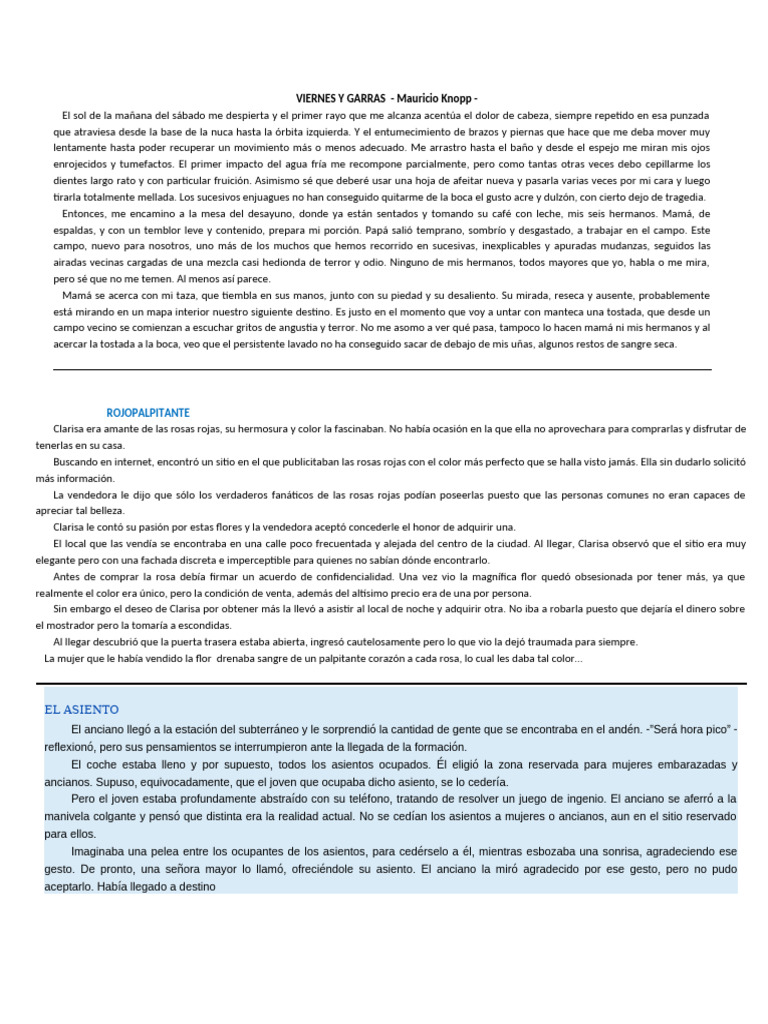 Cuentos para Imprimir | PDF