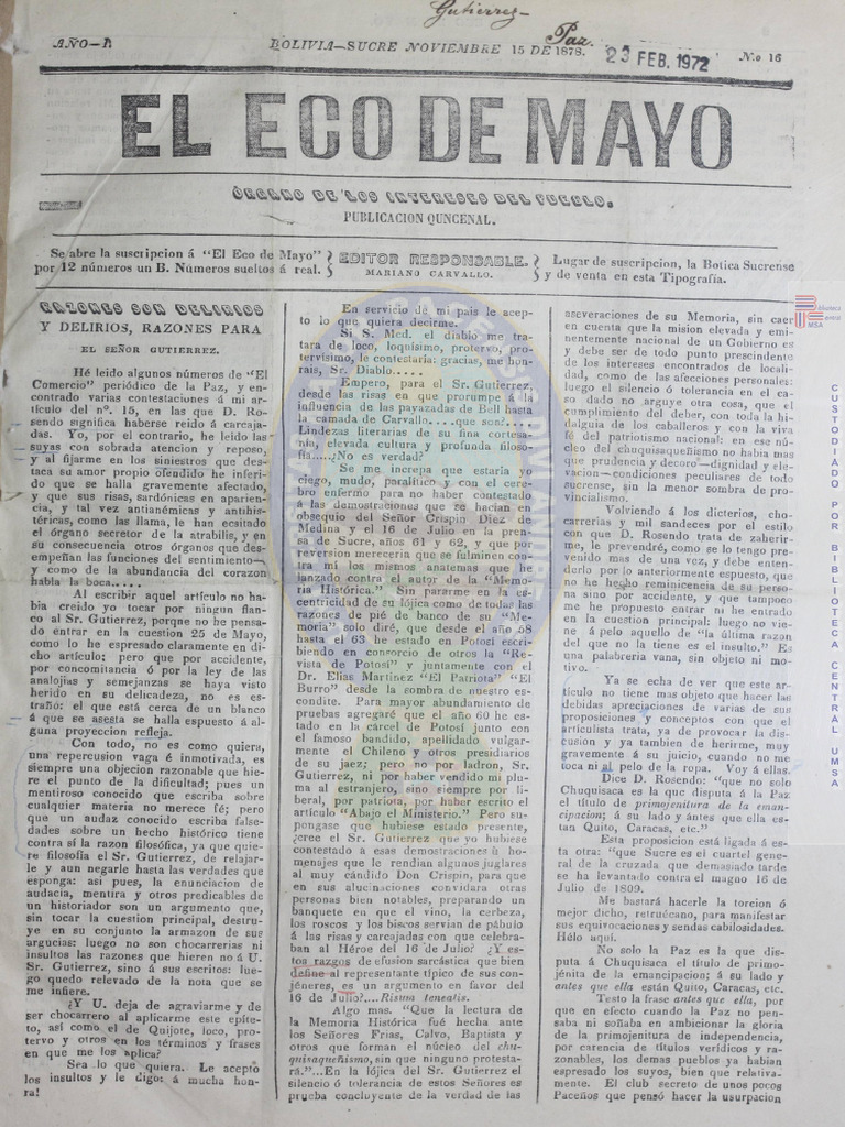 El Eco de Mayo | PDF