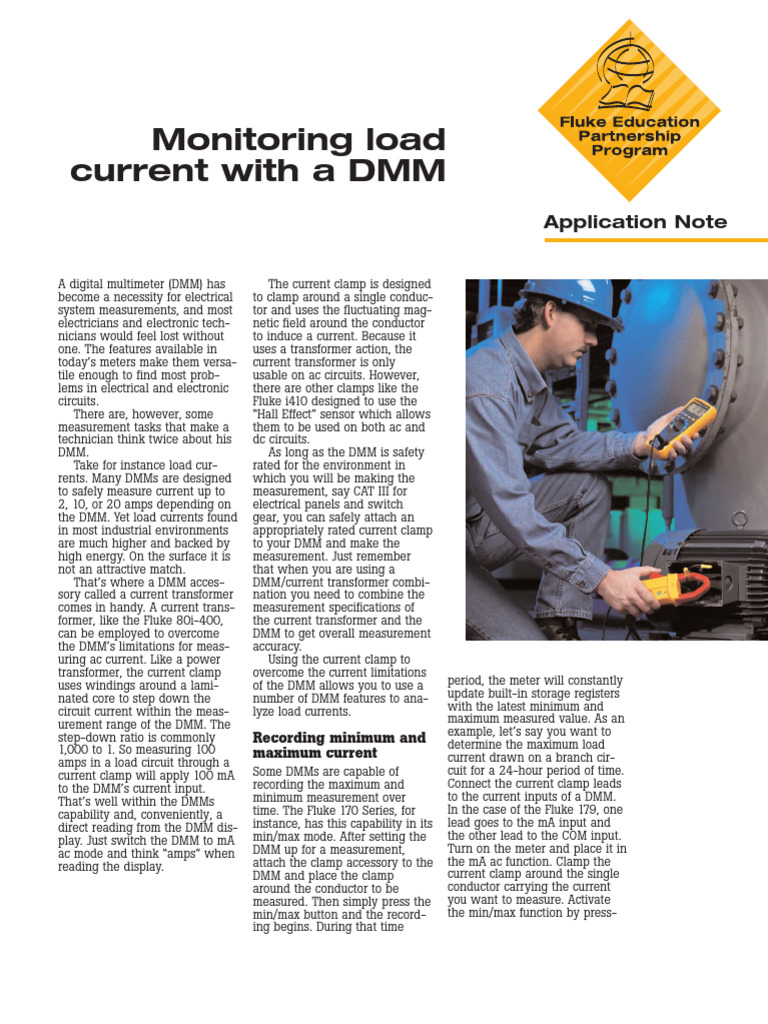Monitoring Load Current With A DMM: Application Note | PDF