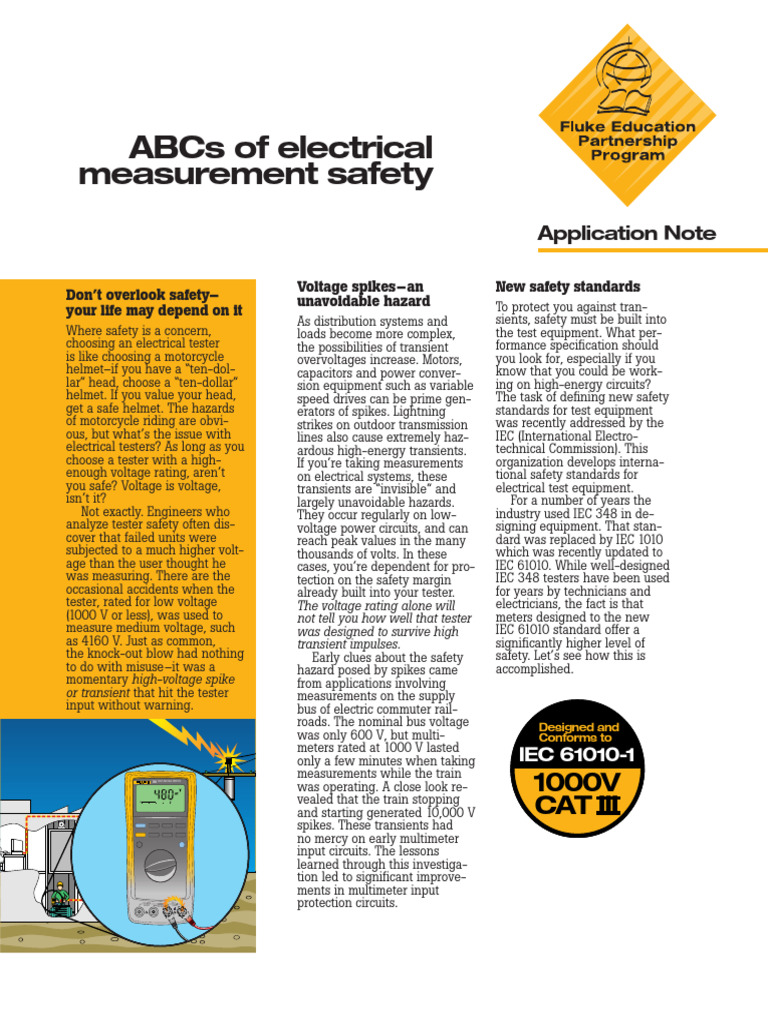 Abcs of Electrical Measurement Safety: 1000V Cat Iii | PDF