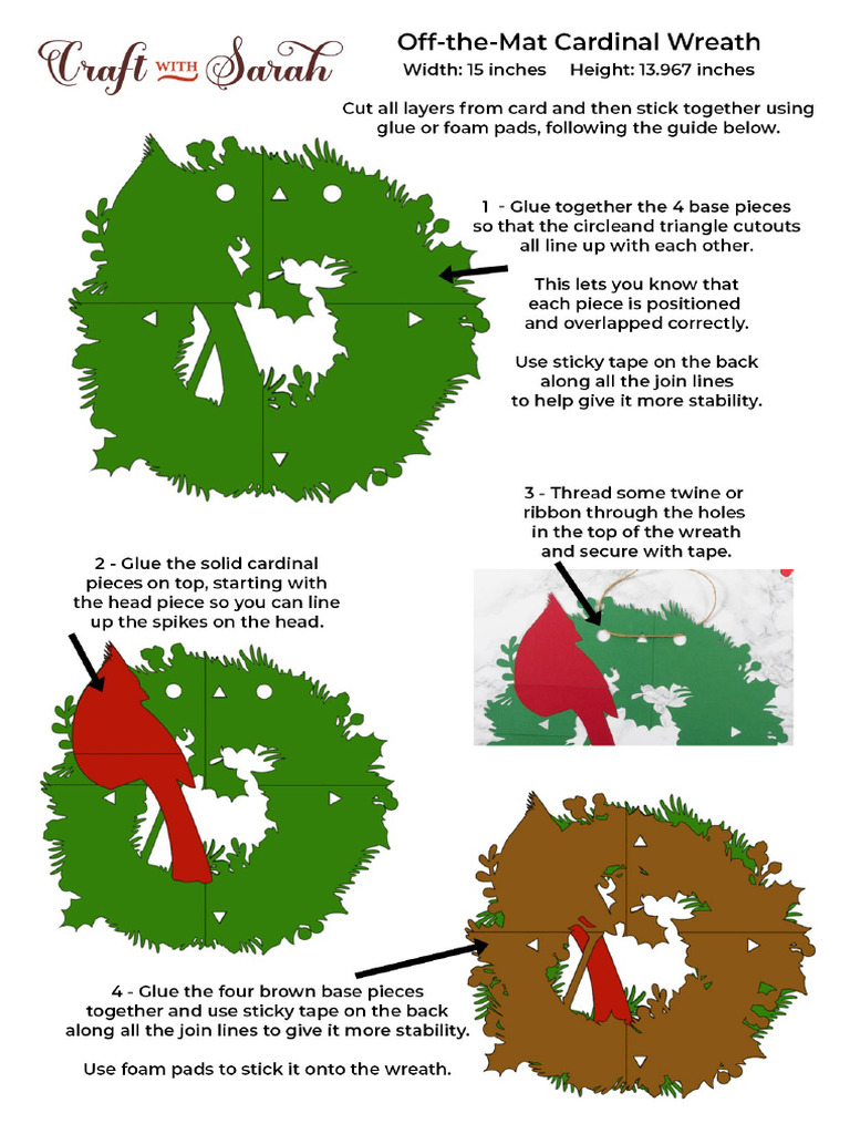 Assembly Guide - Cardinal Wreath | PDF