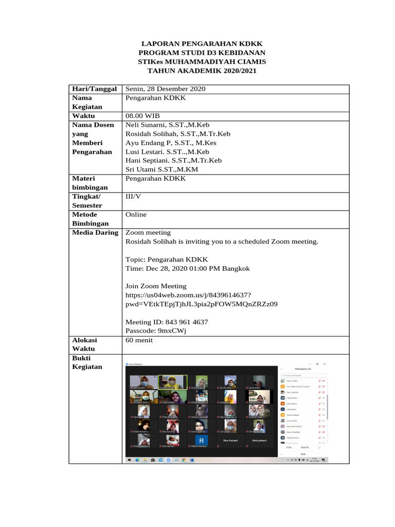 Laporan Pengarahan KDKK | PDF