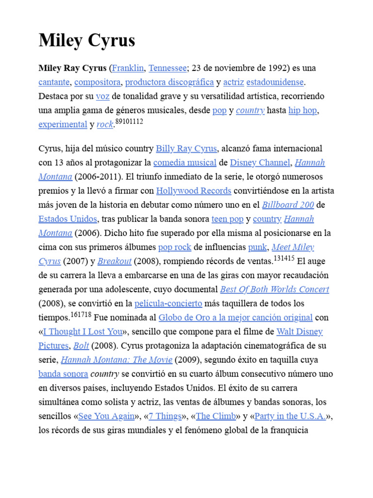 Miley Cyrus | PDF