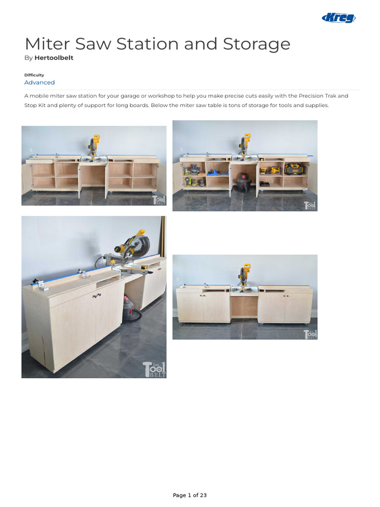 Miter Saw Station and Storage | PDF | Cabinetry | Drill