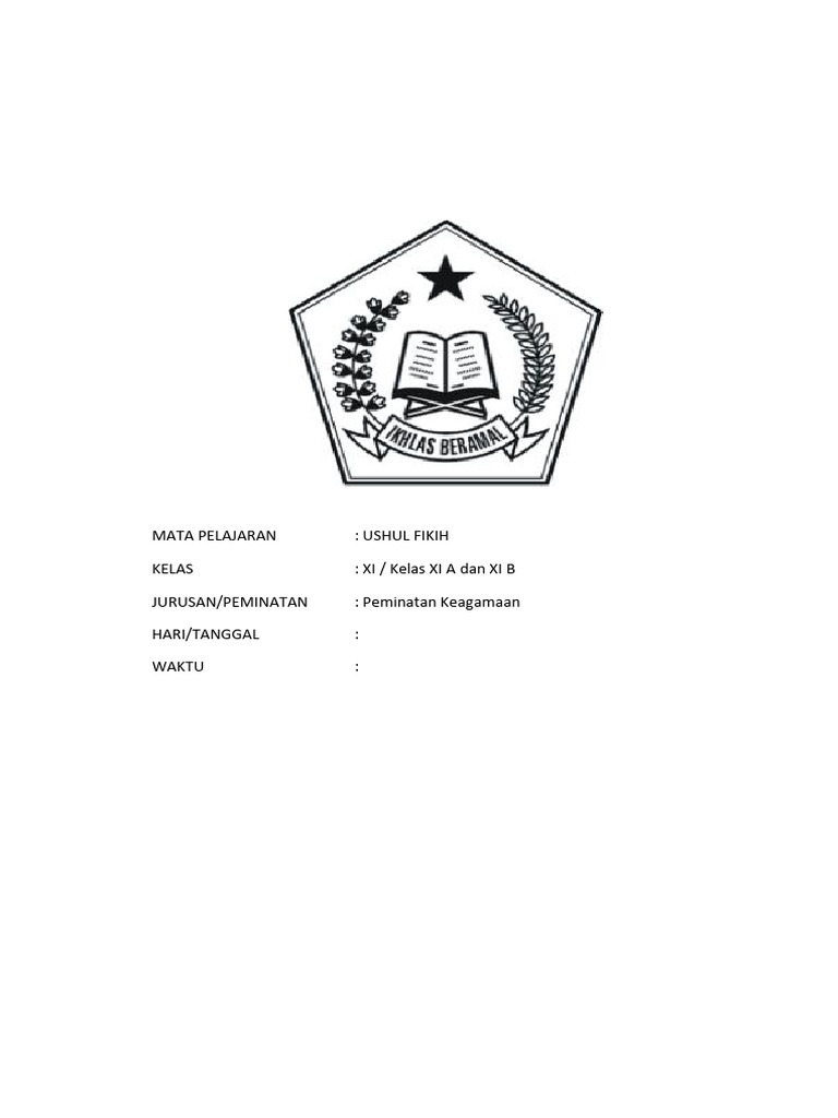 Ushul Fiqih Xi Ganjil Tp2023-2024. | PDF