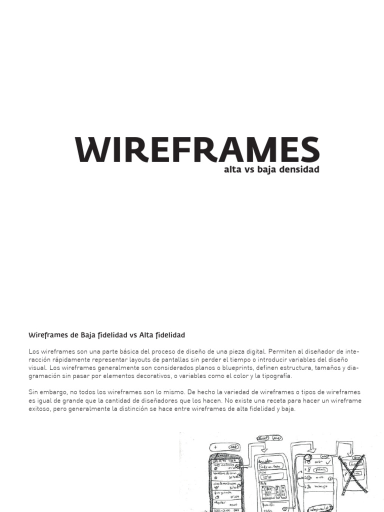 Ejemplo Wireframes de Alta y Baja | PDF