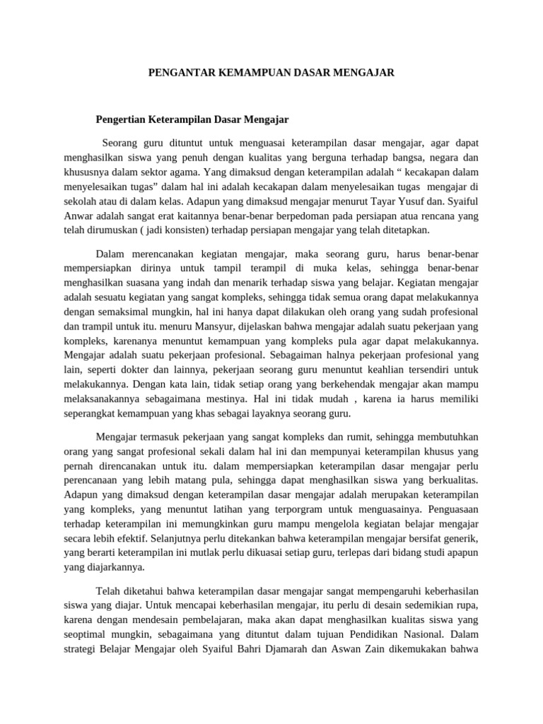 Resume Belajar Dan Pembelajaran | PDF
