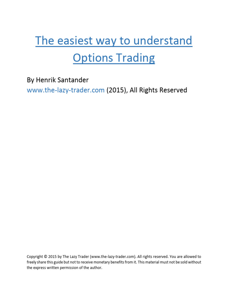 1 The Easiest Way To Understand Options Trading | PDF