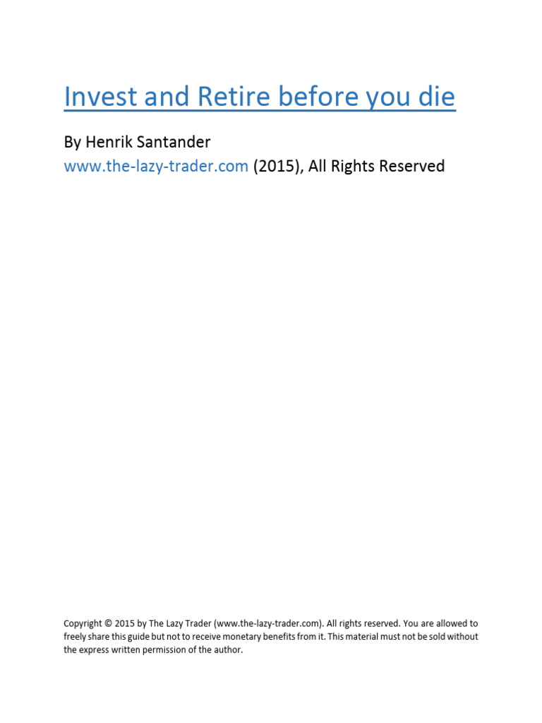 3 Invest and Retire Before You Die 01 | PDF