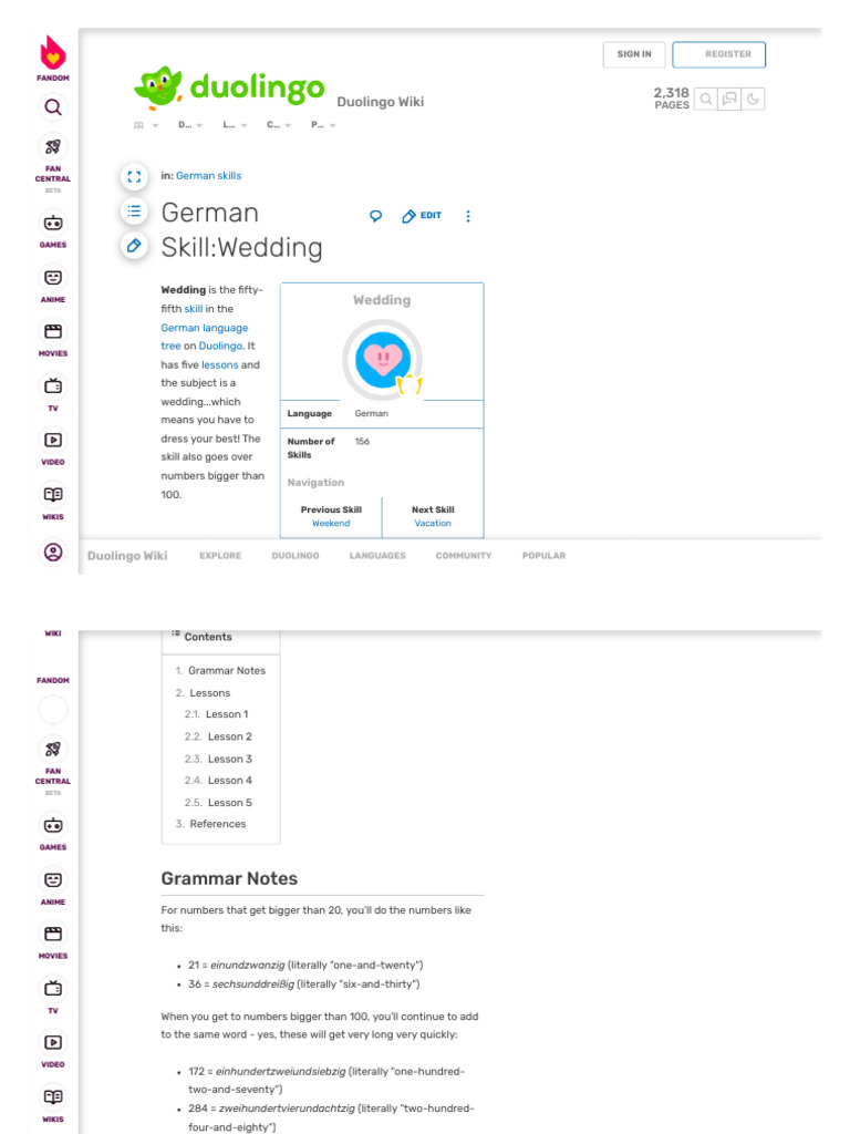 55 German Skill - Wedding - Duolingo Wiki - Fandom | PDF